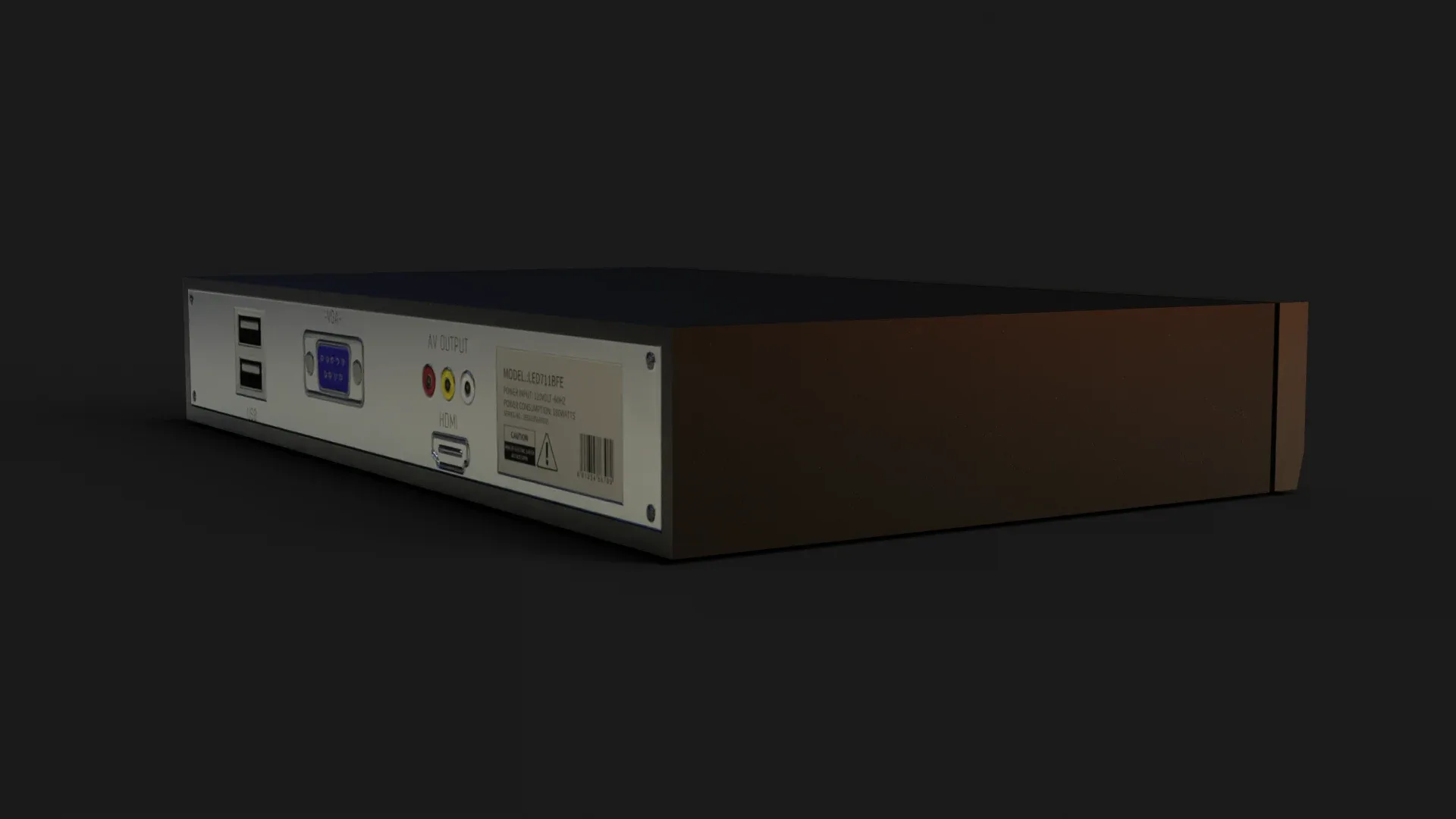 DVD Player Game Ready - LowPoly - FlippedNormals