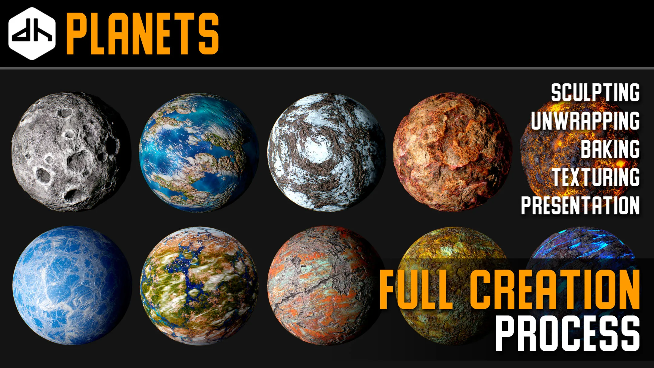Planets Full Creation Process - FlippedNormals