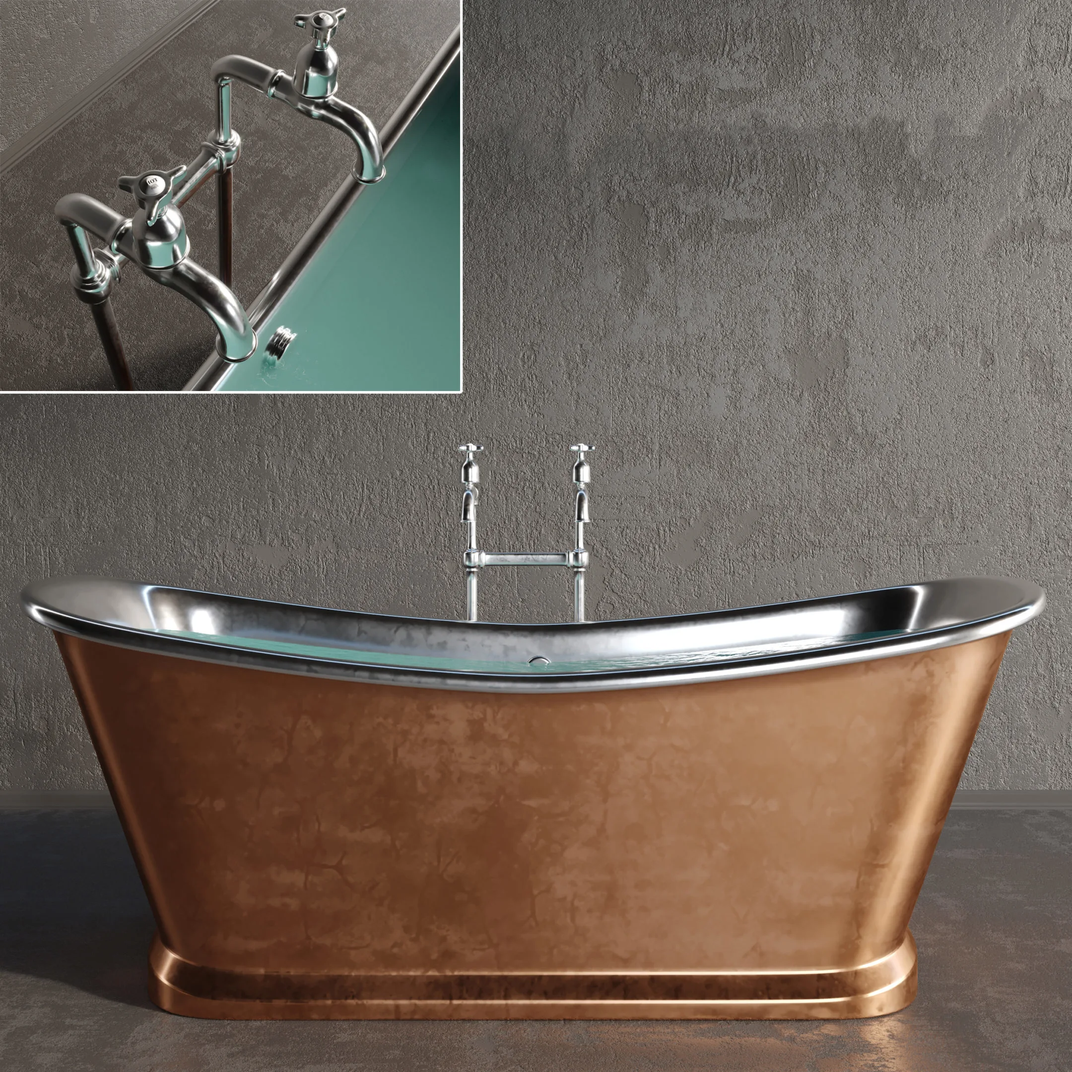 Luxury Metallic Bathtub - FlippedNormals