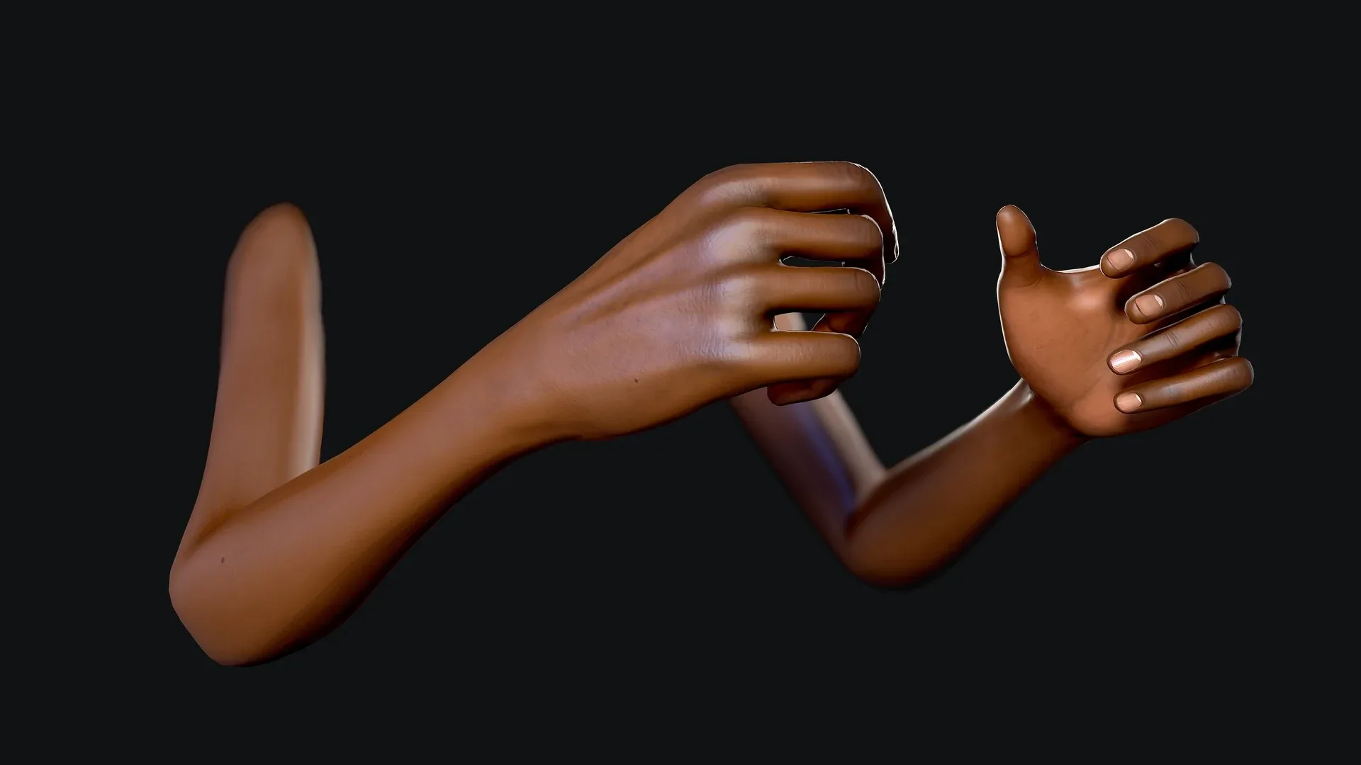 Female Hands - Animated - FlippedNormals