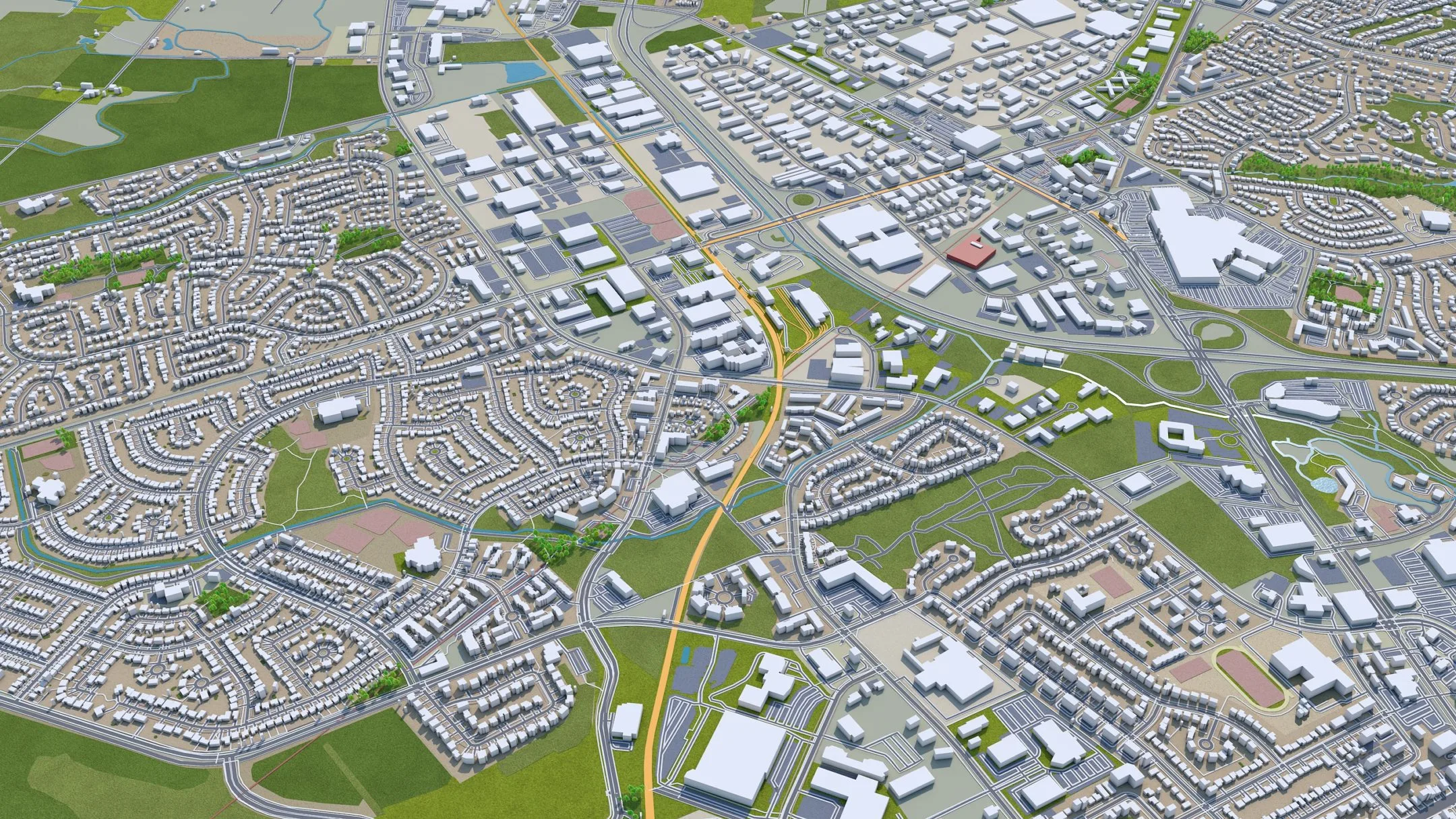 Kitchener City Canada 3D Model - FlippedNormals