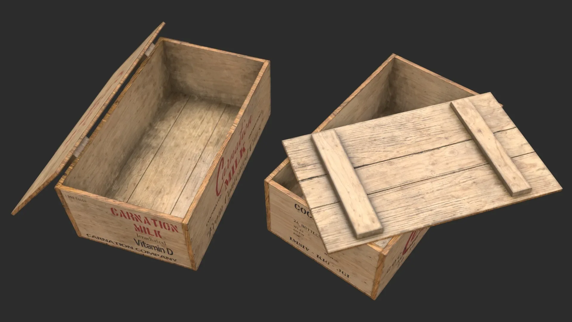US Rations Wooden Boxes WWII - FlippedNormals