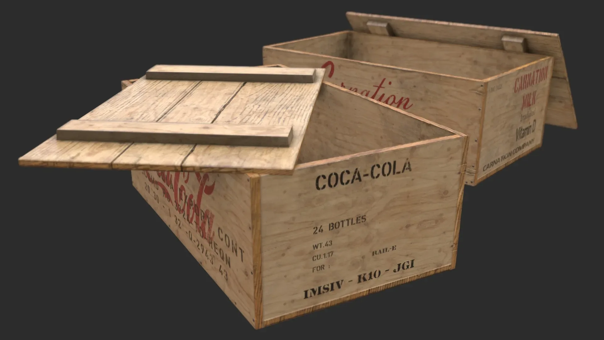 US Rations Wooden Boxes WWII - FlippedNormals