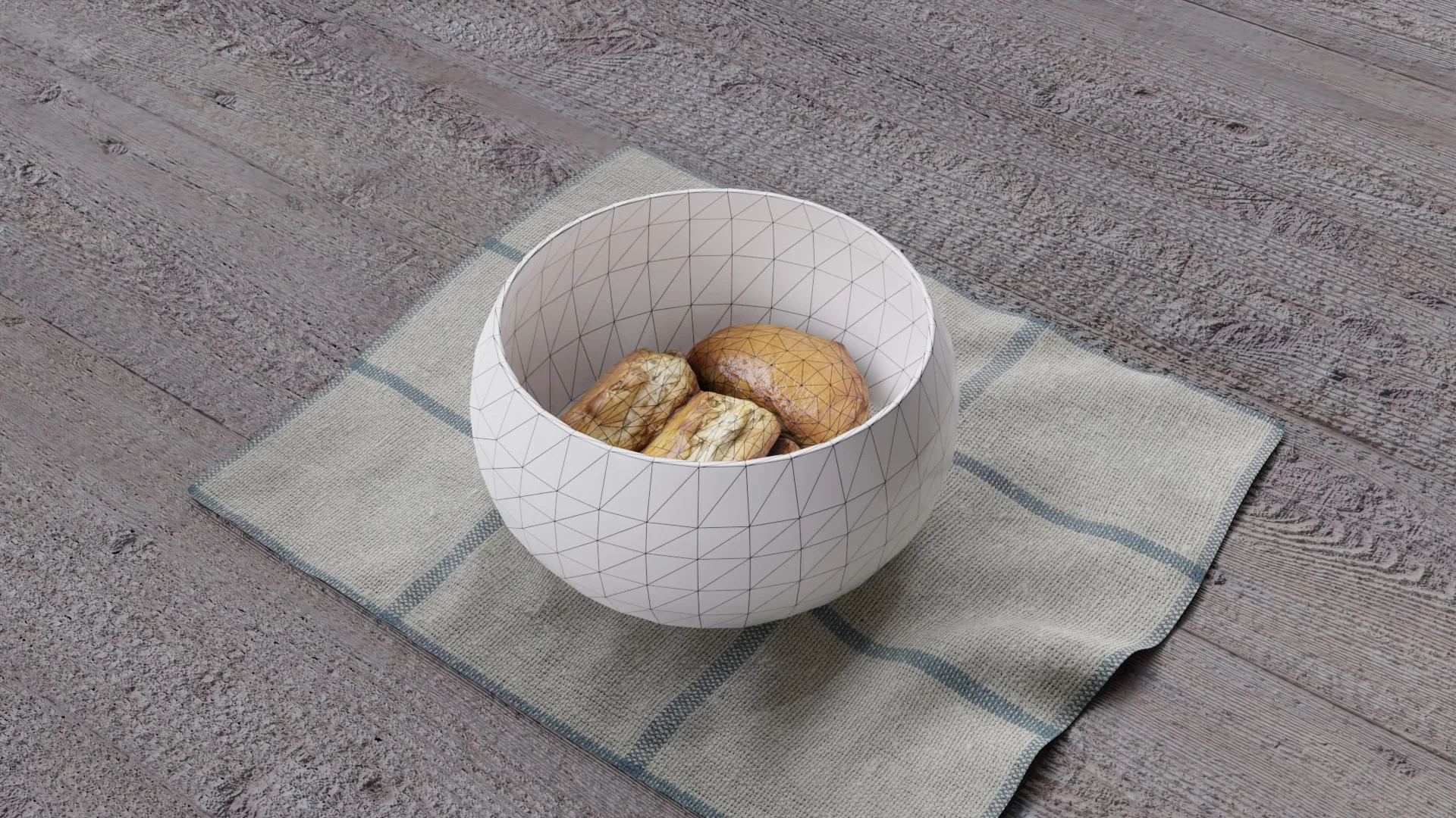 Cottage Cheese Pie Low-Poly 3D - FlippedNormals