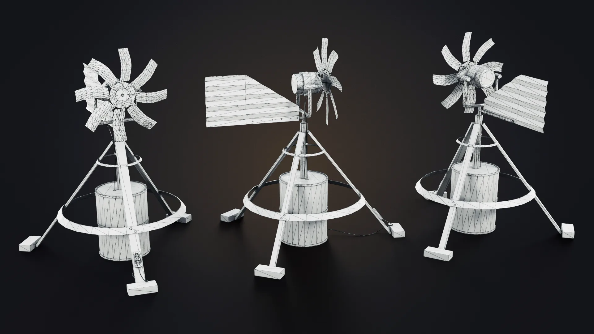 Handmade Wind Generator Low-Poly - FlippedNormals