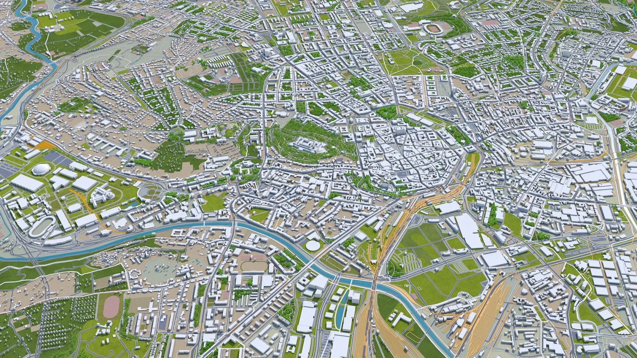 Brno City Czech Republic 3D Model - FlippedNormals