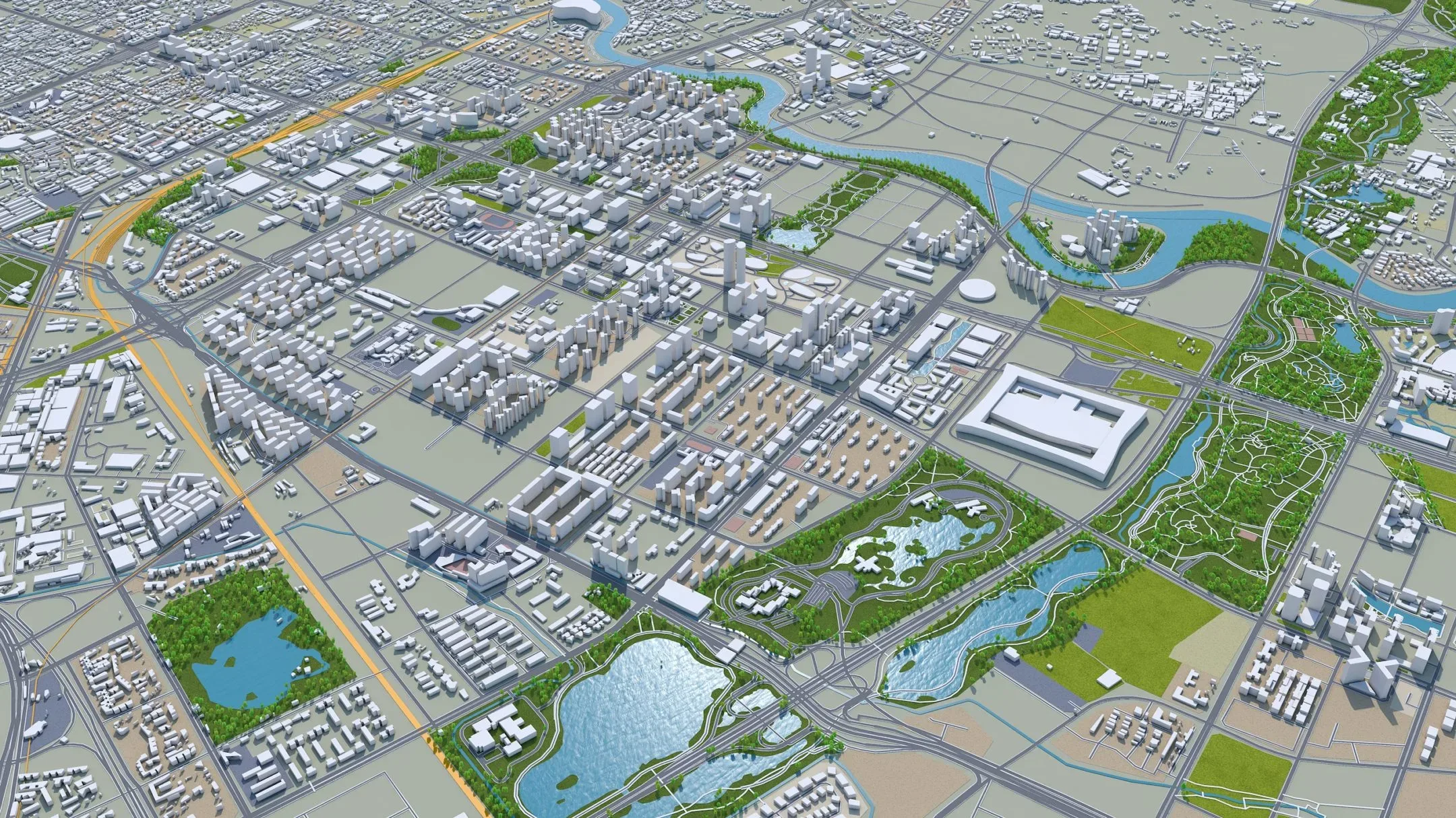 Chengdu City Sichuan, China 3D - FlippedNormals