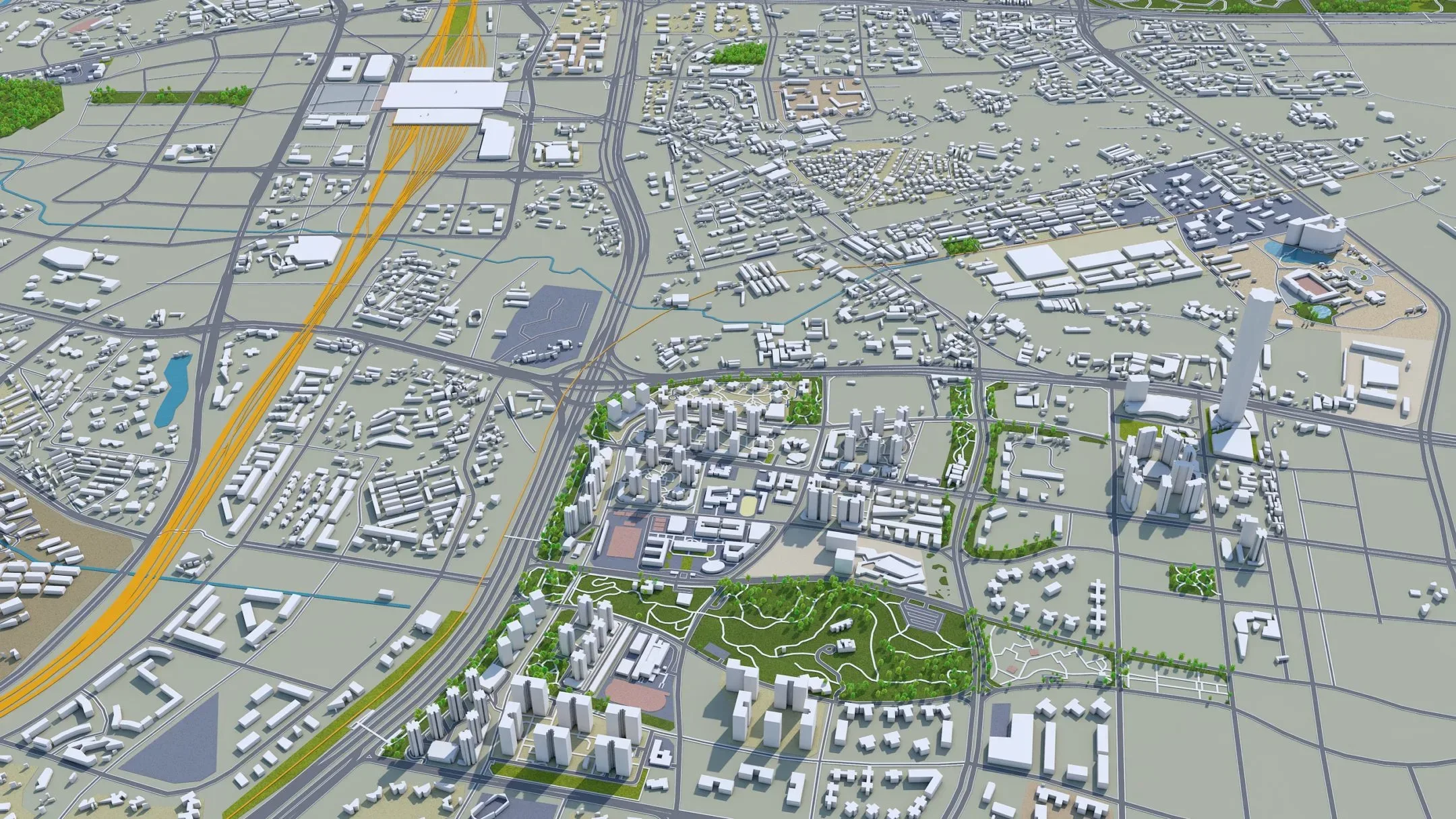 Chengdu City Sichuan, China 3D - FlippedNormals