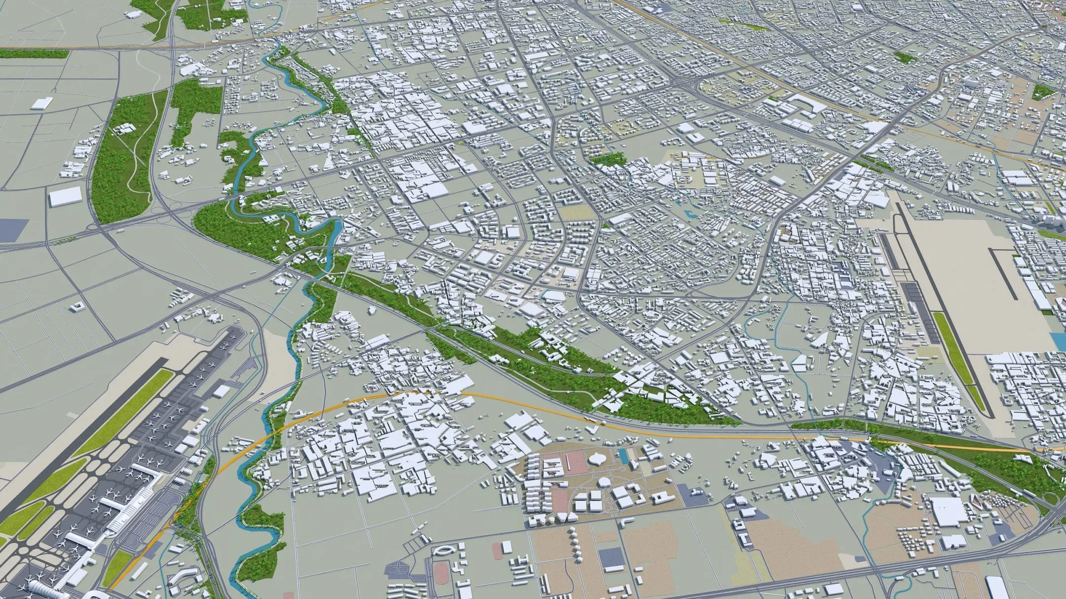 Chengdu City Sichuan, China 3D - FlippedNormals