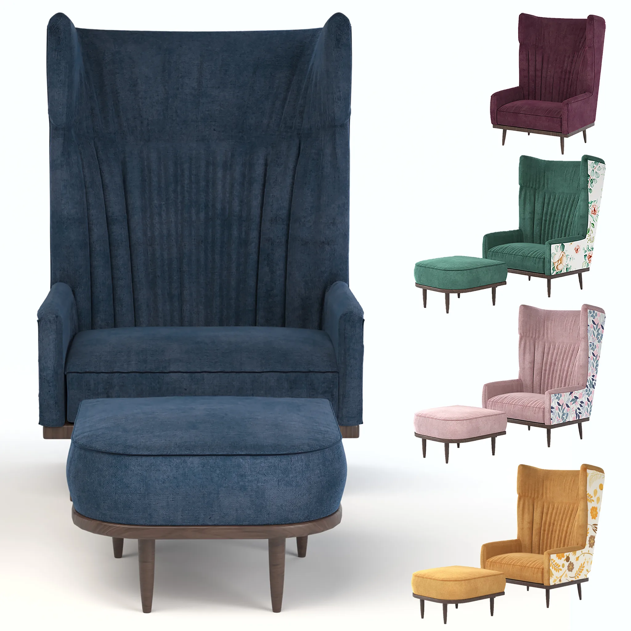 Oscar Wing Back Chair - FlippedNormals
