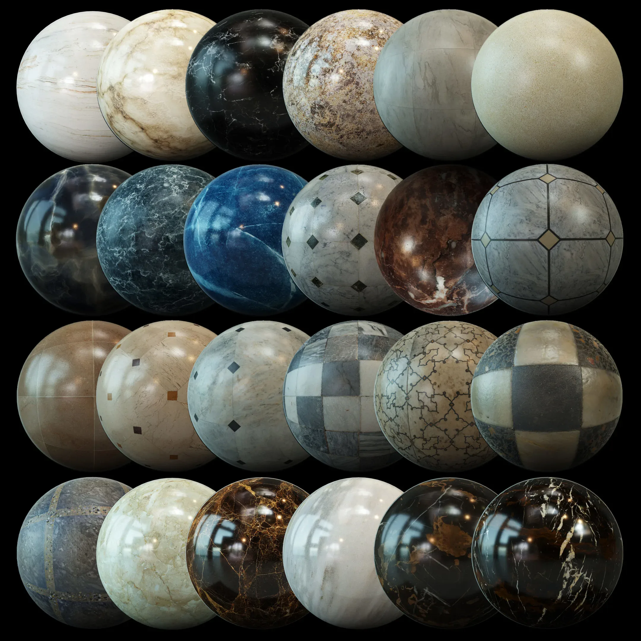 24 Marble Materials Vol 1 - FlippedNormals