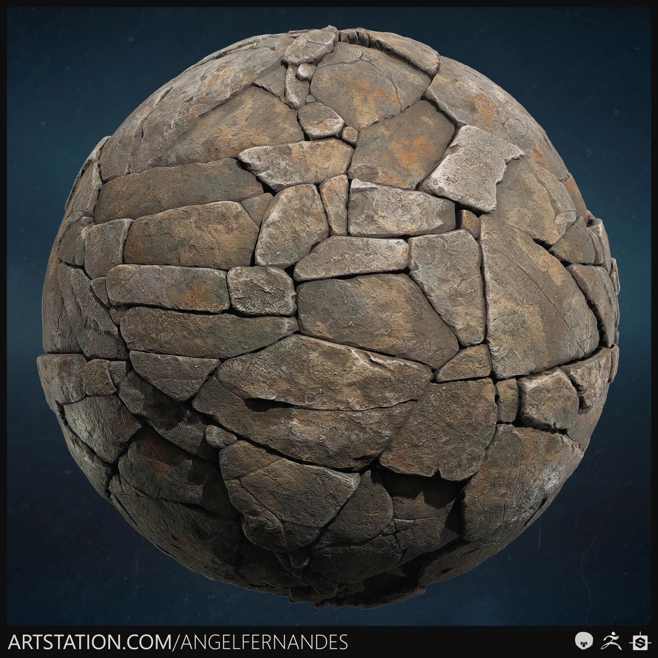 Stone Wall - Substance Designer - FlippedNormals