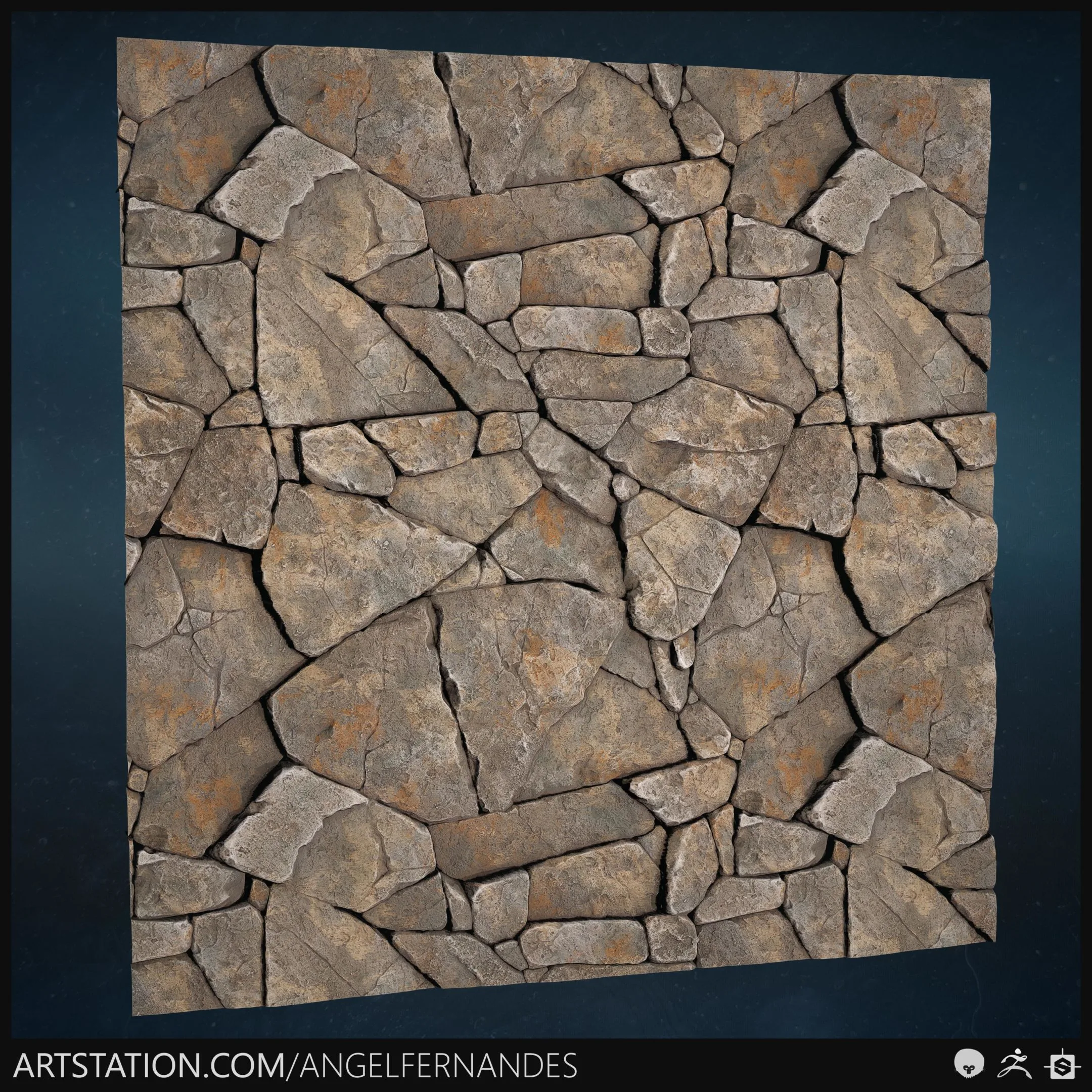 Stone Wall - Substance Designer - FlippedNormals