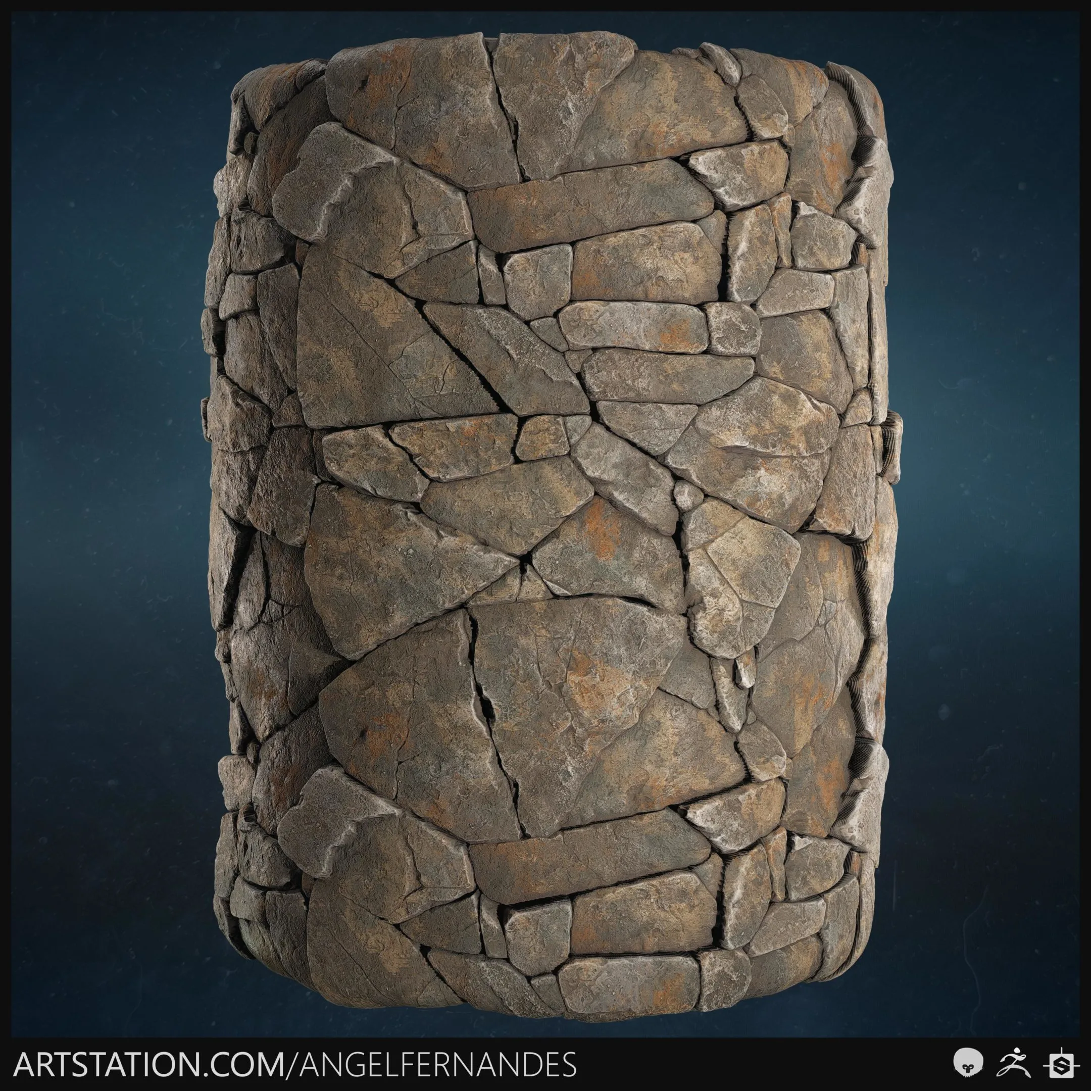 Stone Wall - Substance Designer - FlippedNormals