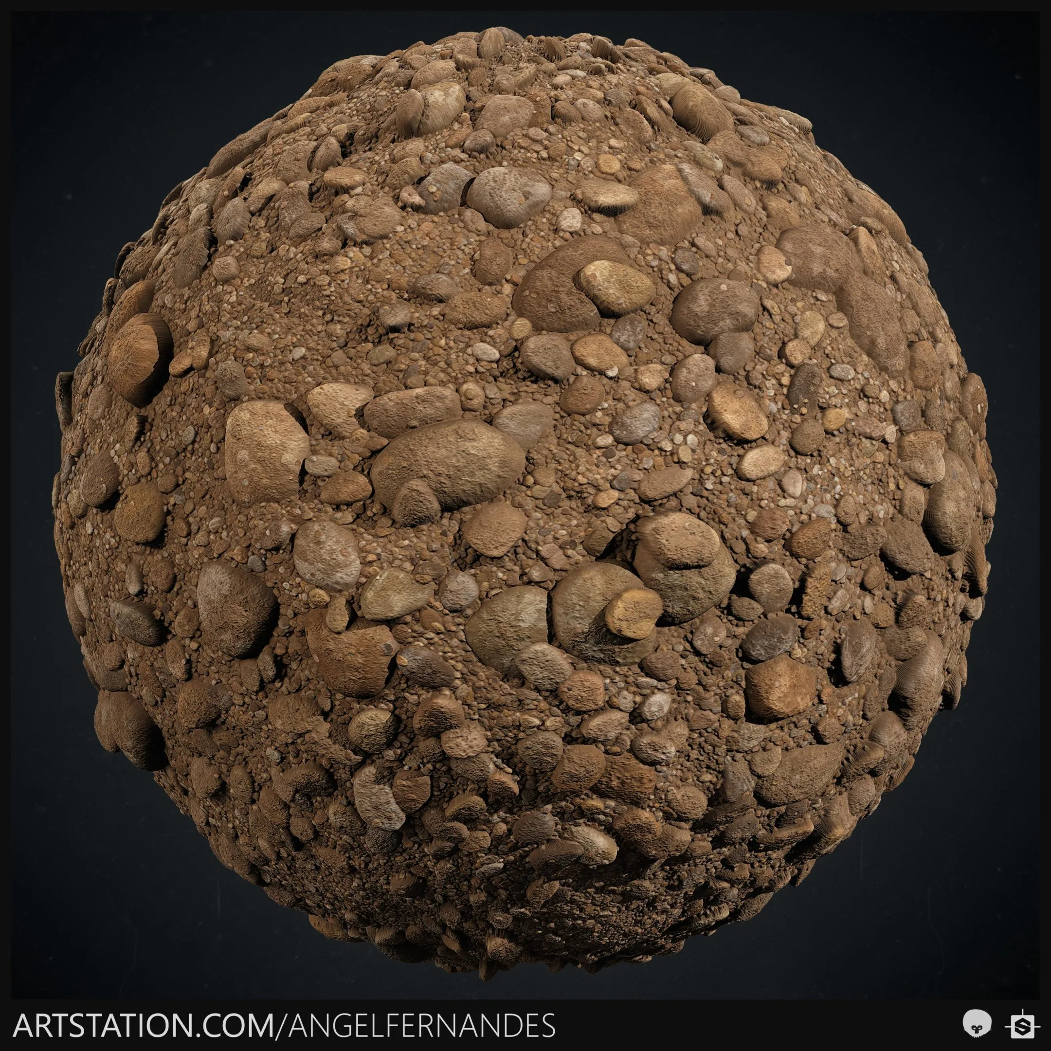 Rocky Soil Ground Material - Substance - FlippedNormals