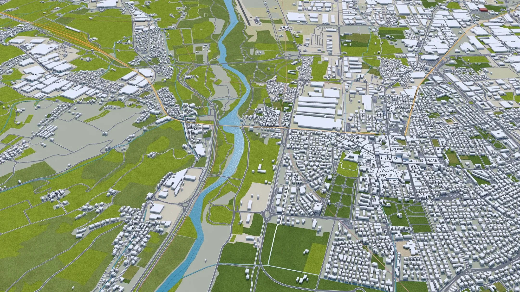 Modena City Italy 3D Model 150KM - FlippedNormals