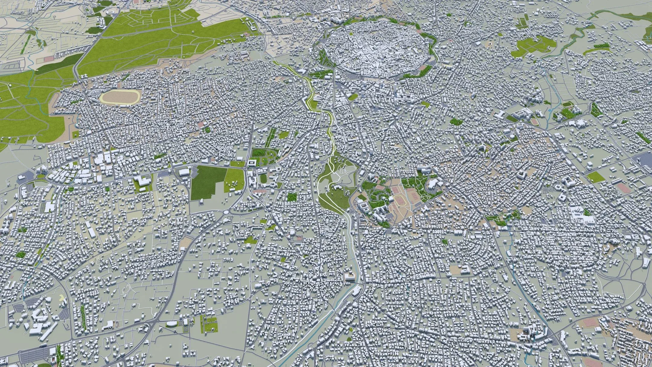 Nicosia City Cyprus 3D Model 40KM - FlippedNormals