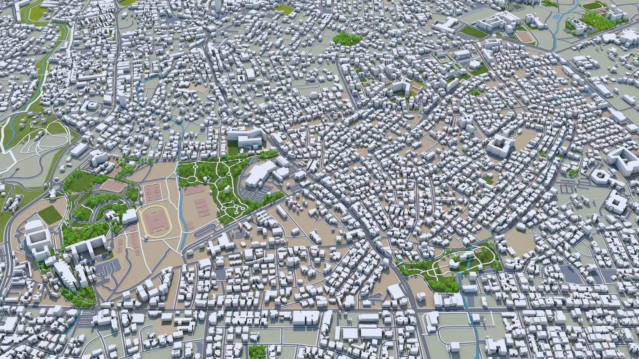 Nicosia City Cyprus 3D Model 40KM - FlippedNormals