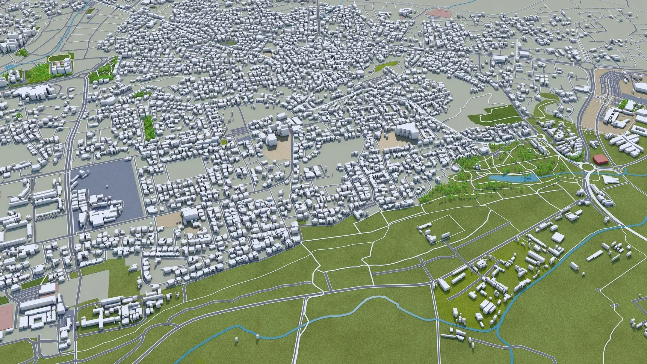 Nicosia City Cyprus 3D Model 40KM - FlippedNormals