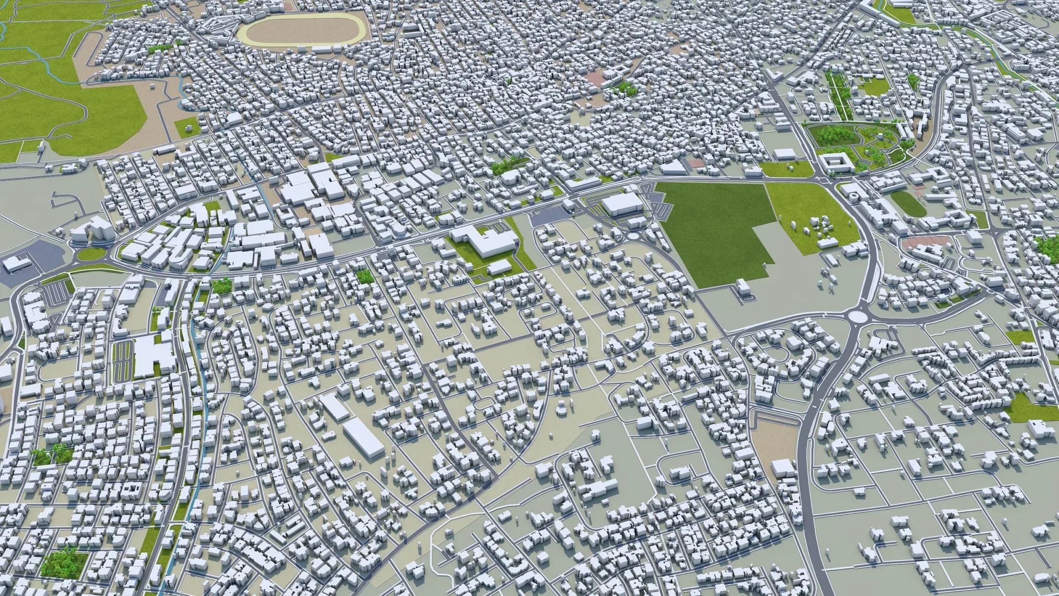 Nicosia City Cyprus 3D Model 40KM - FlippedNormals