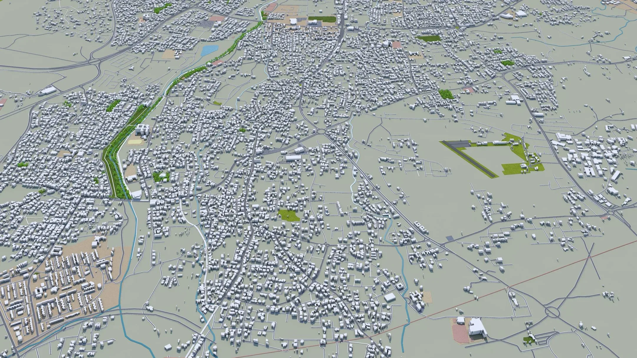 Nicosia City Cyprus 3D Model 40KM - FlippedNormals