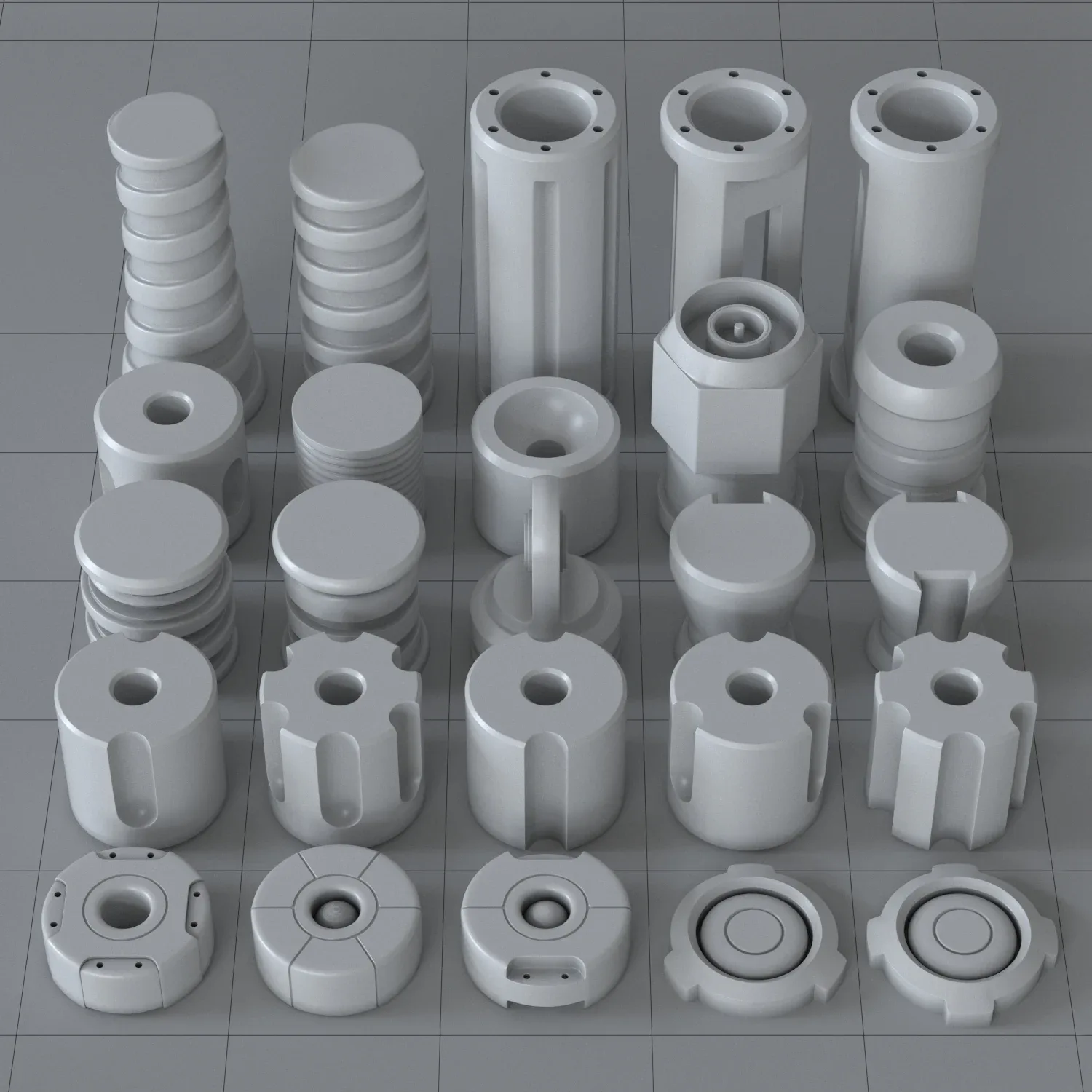 Hard Surface Kitbash Pack 02 - FlippedNormals