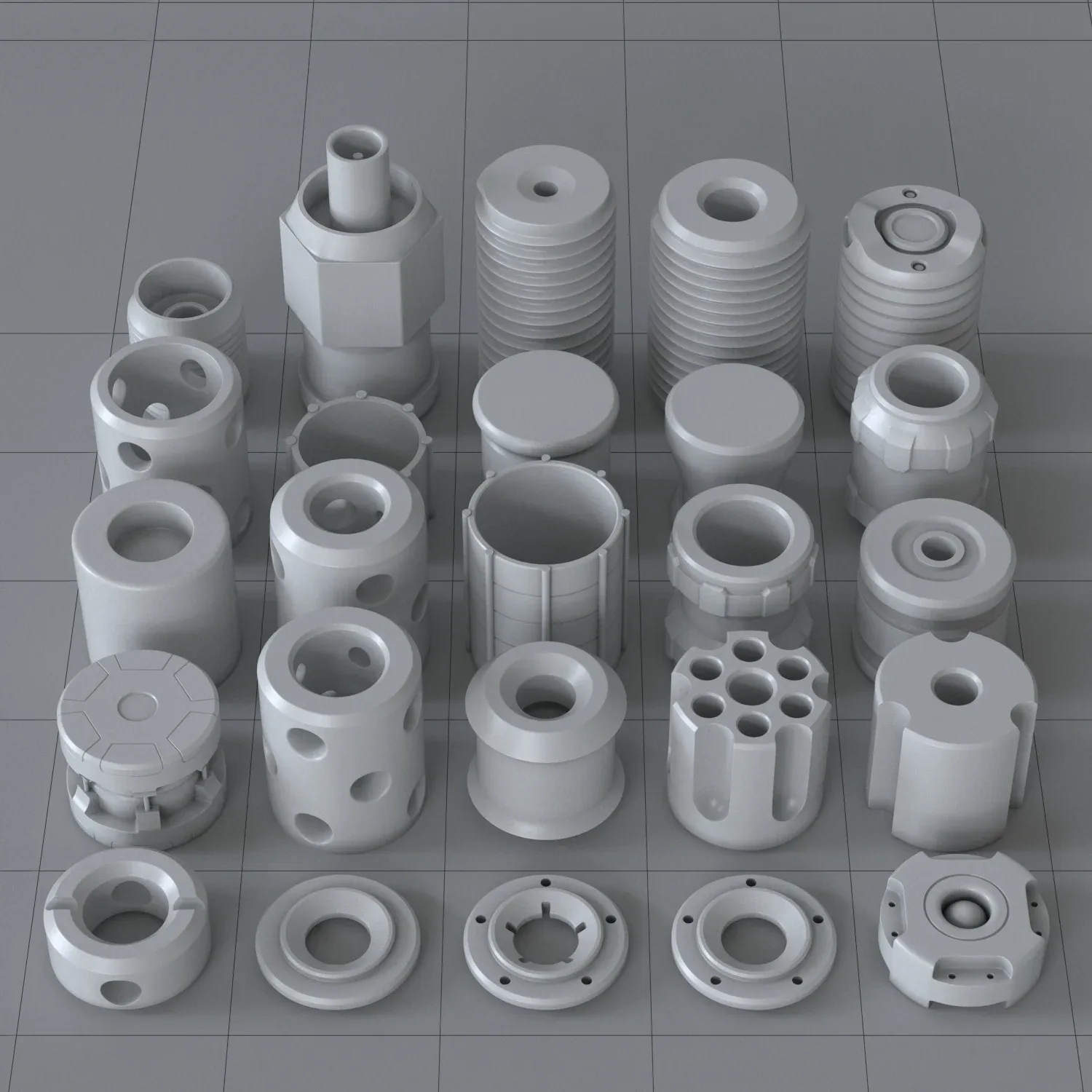 Hard Surface Kitbash Pack 02 - FlippedNormals