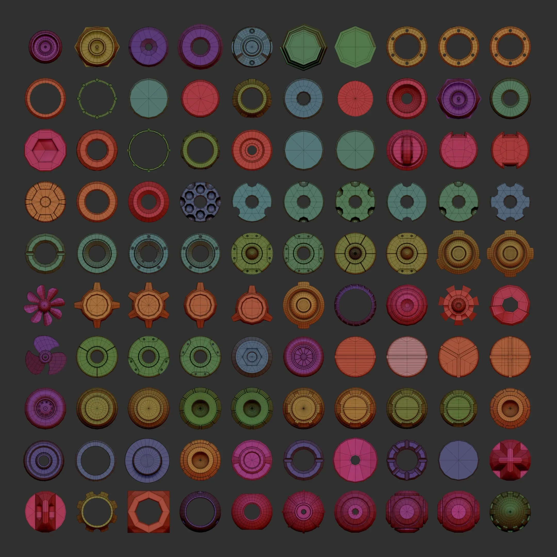 Hard Surface Kitbash Pack 02 - FlippedNormals