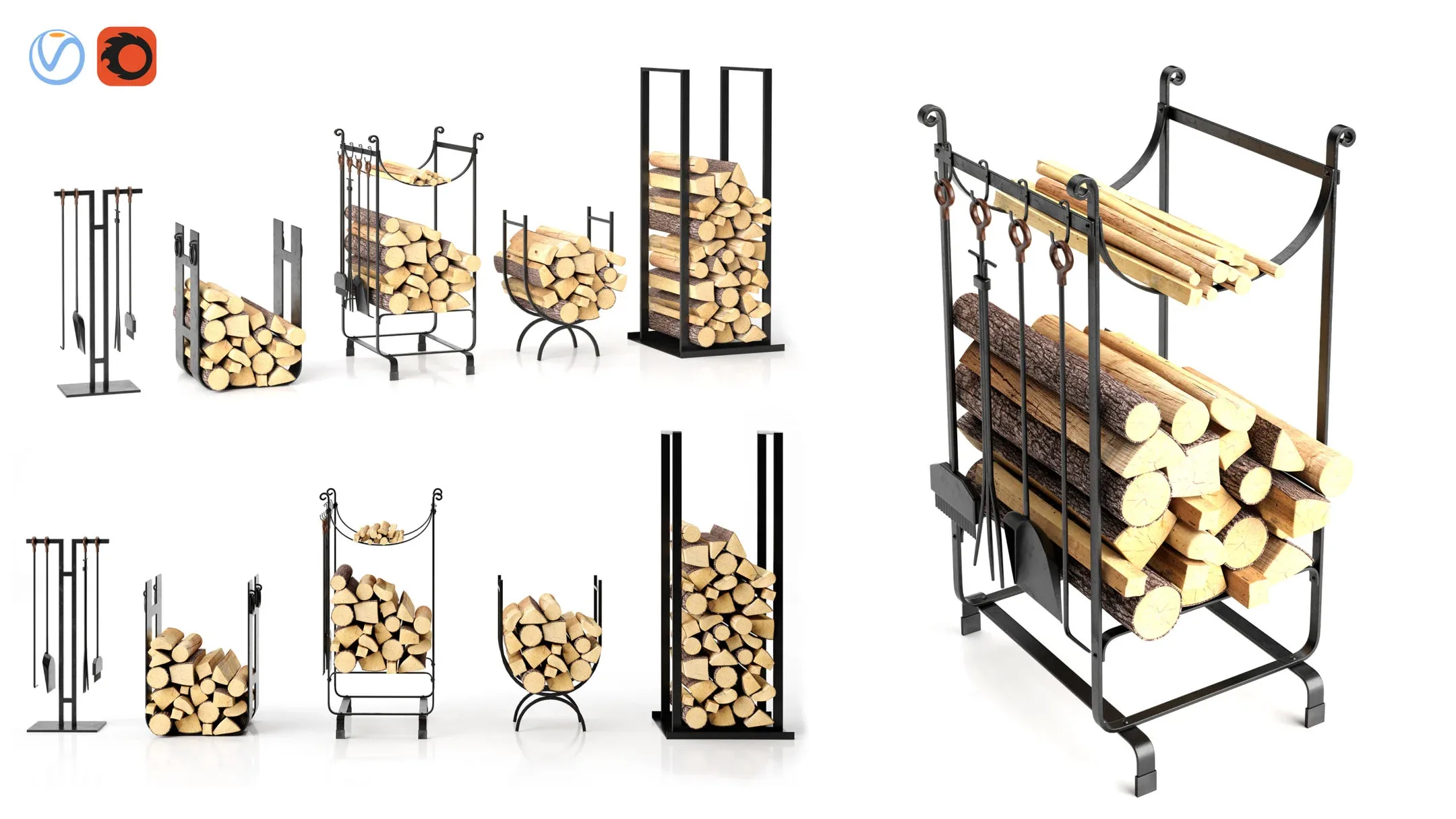 Fireplace Accessories Set - FlippedNormals