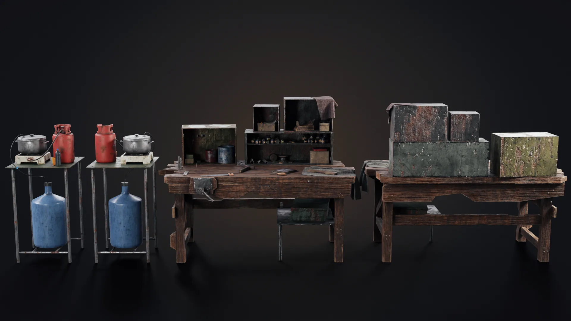 Set of Workbenches and Tools - FlippedNormals