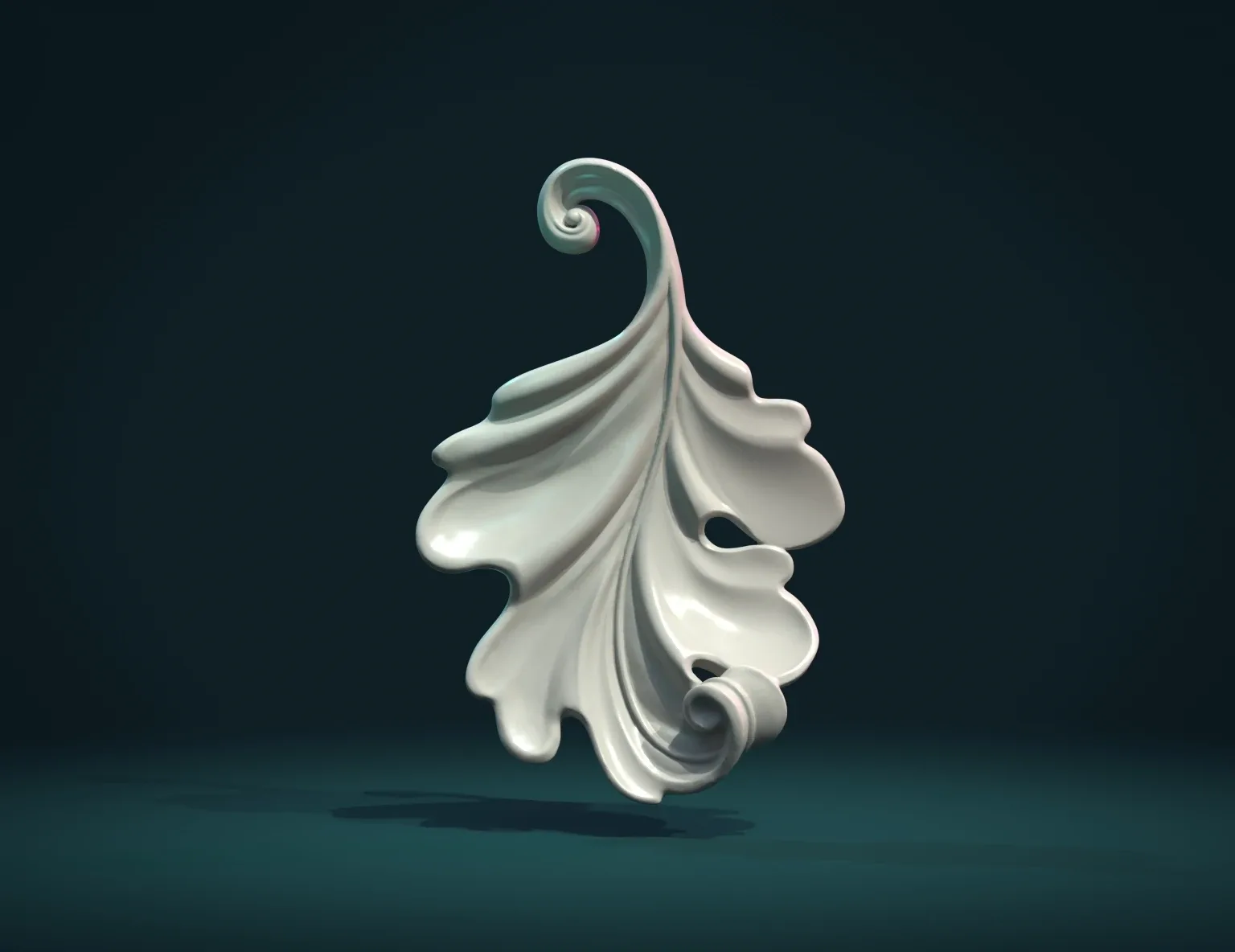 Leaf - 3D Print Ready - FlippedNormals