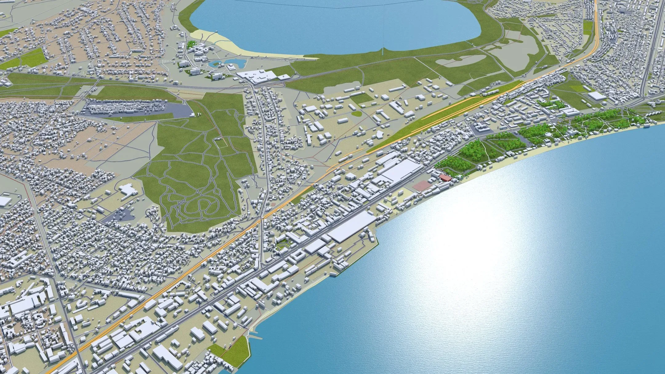 Odessa City Ukraine 3D Model 60KM - FlippedNormals