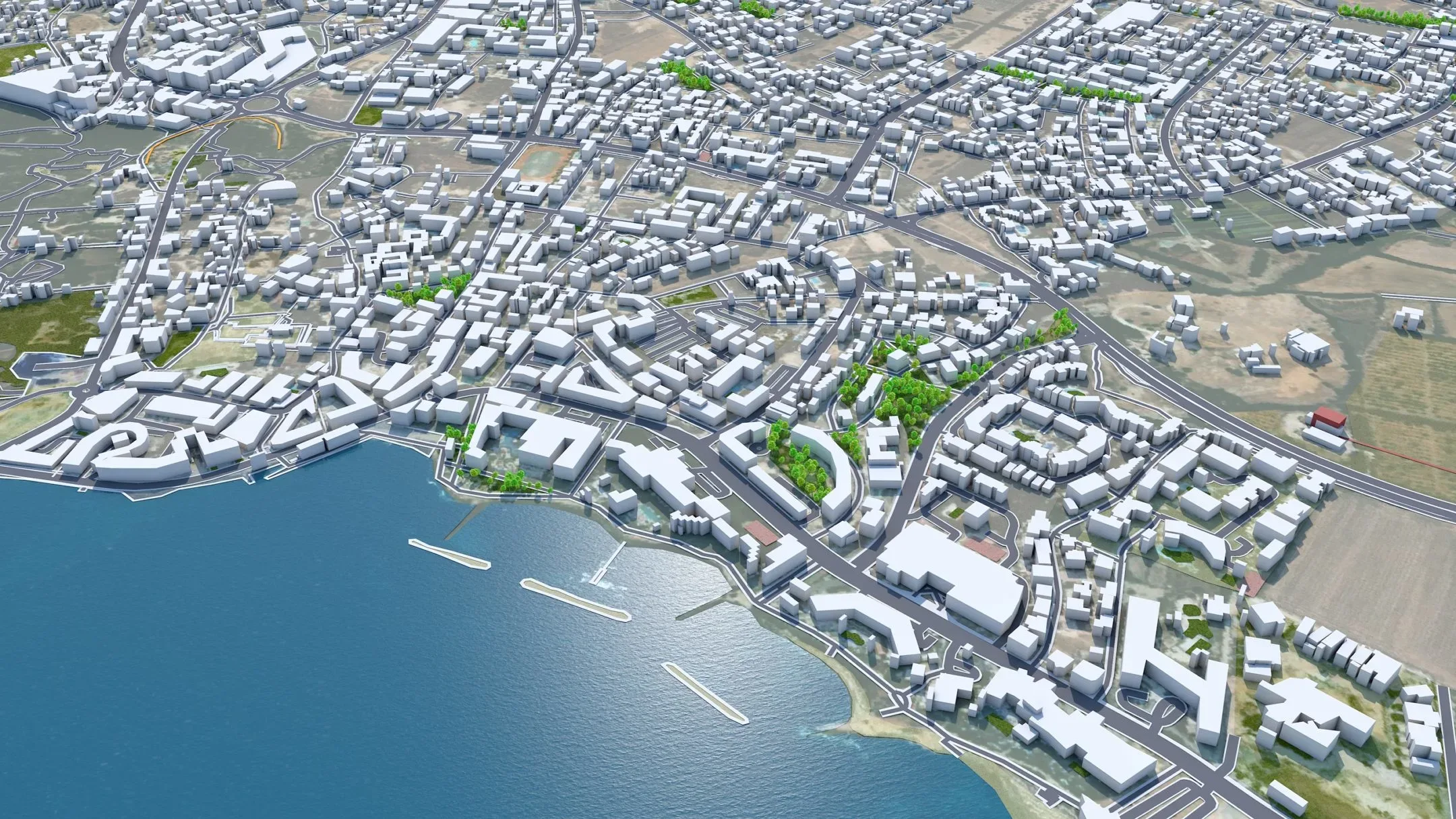 Paphos City Cyprus 3D Model 30KM - FlippedNormals