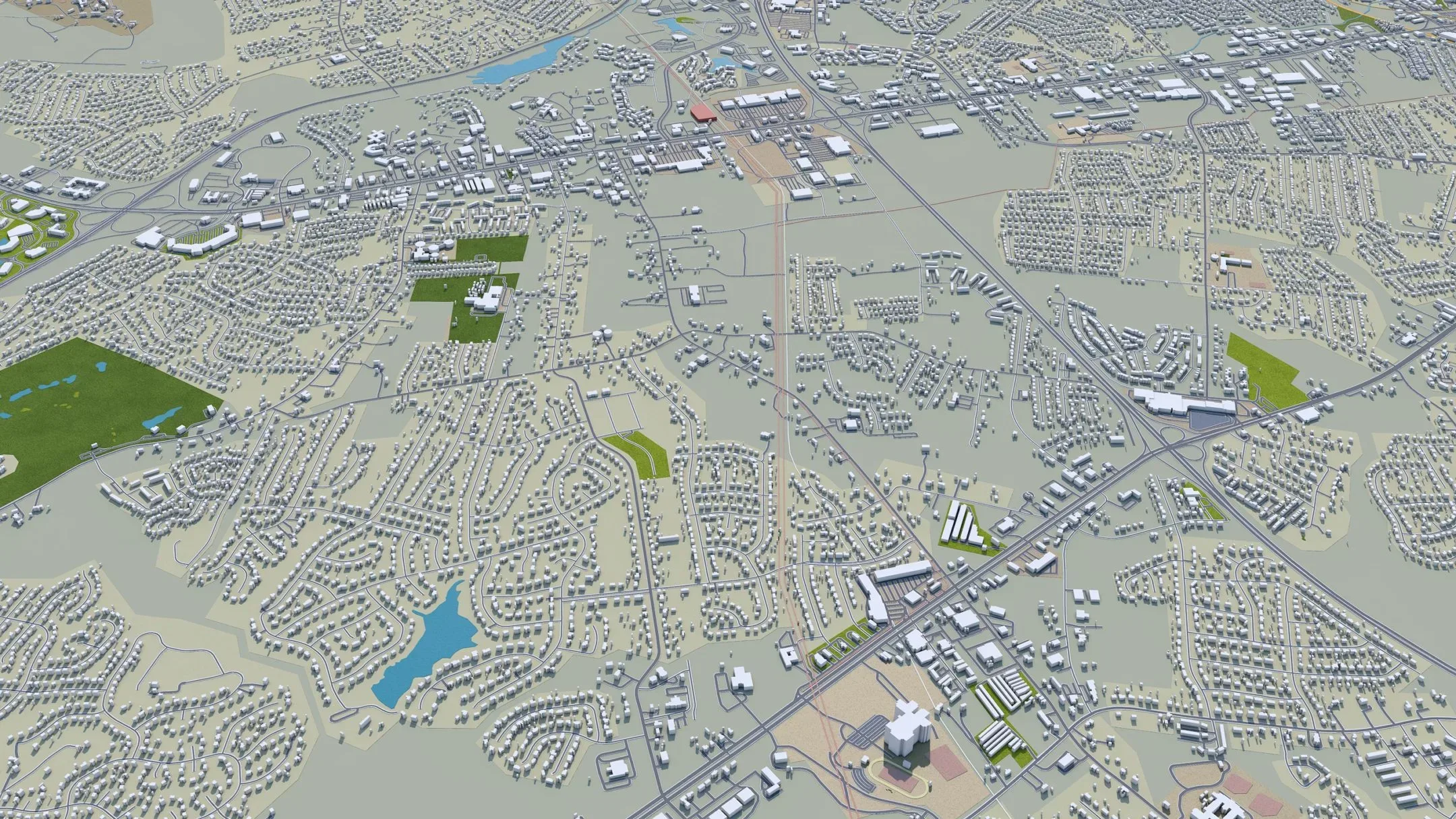 Richmond City Virginia USA 3D Model - FlippedNormals