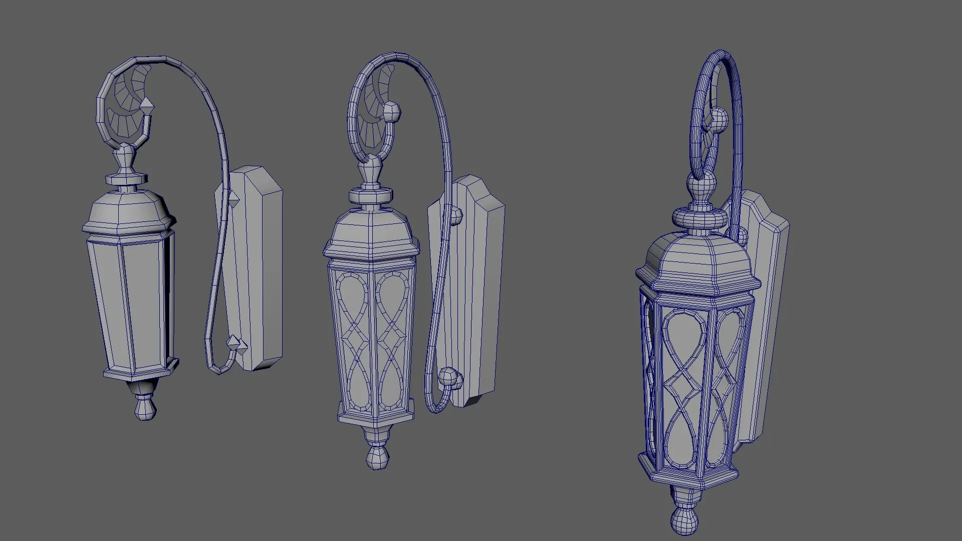 Wall Lamp with 3 Textures and 3 - FlippedNormals