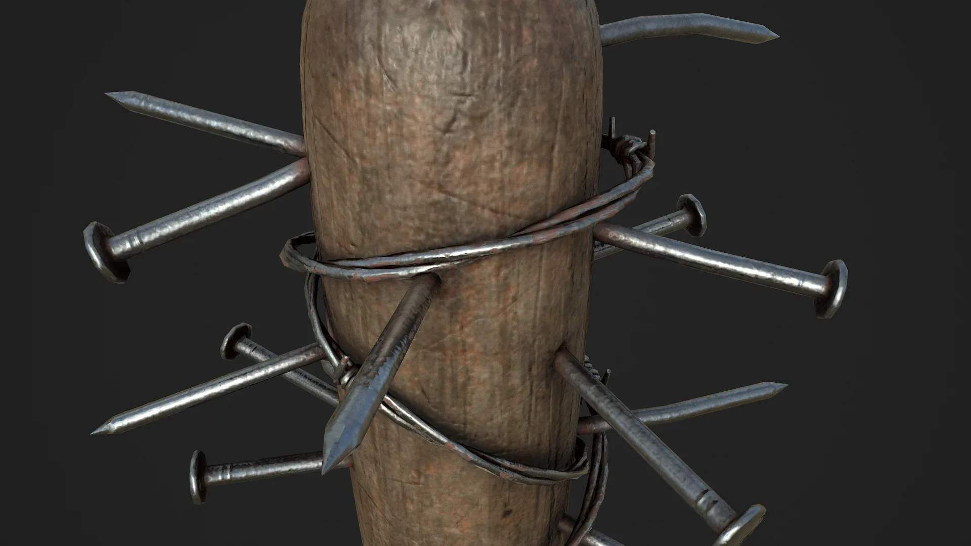 Barbed Baseball Bat Weapon - FlippedNormals