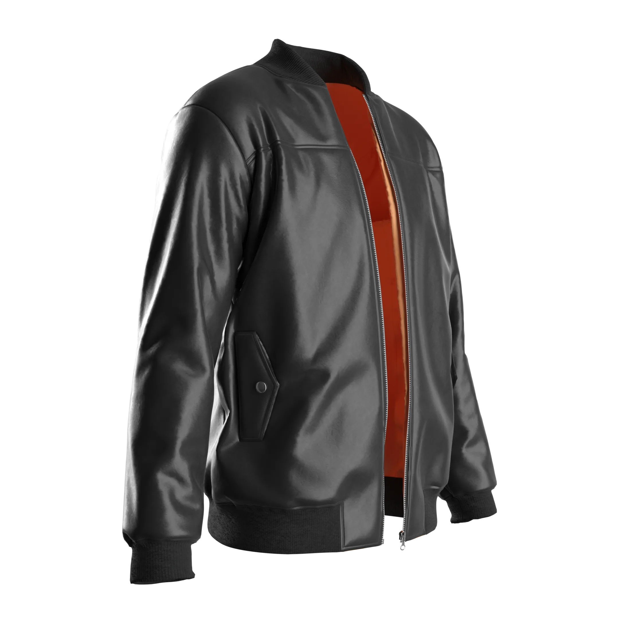 Leather Bomber Jacket, Marvelous - FlippedNormals