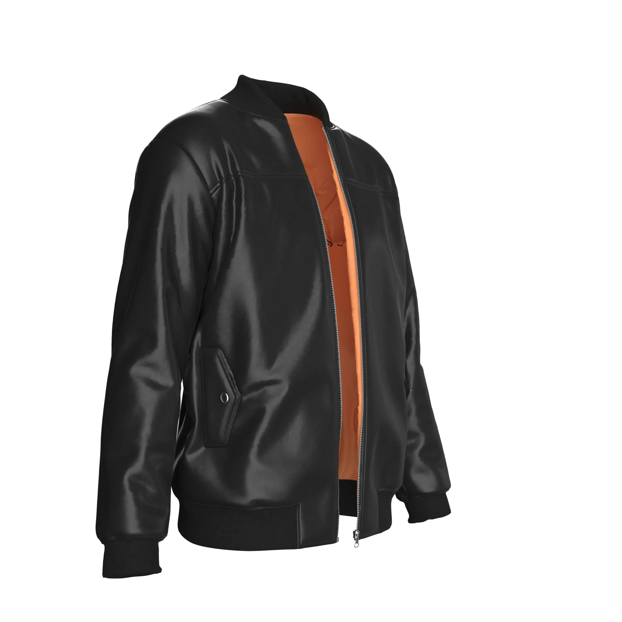 Leather Bomber Jacket, Marvelous - FlippedNormals