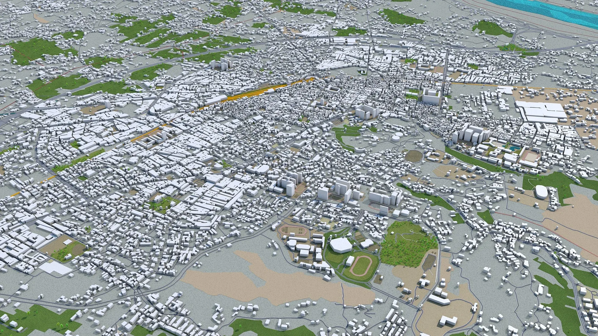 Taichung City Taiwan 3D Model 120km - FlippedNormals