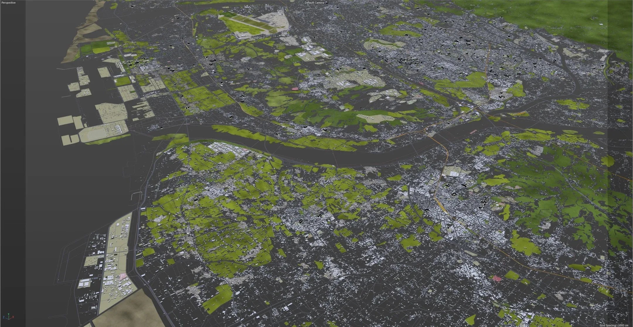 Taichung City Taiwan 3D Model 120km - FlippedNormals