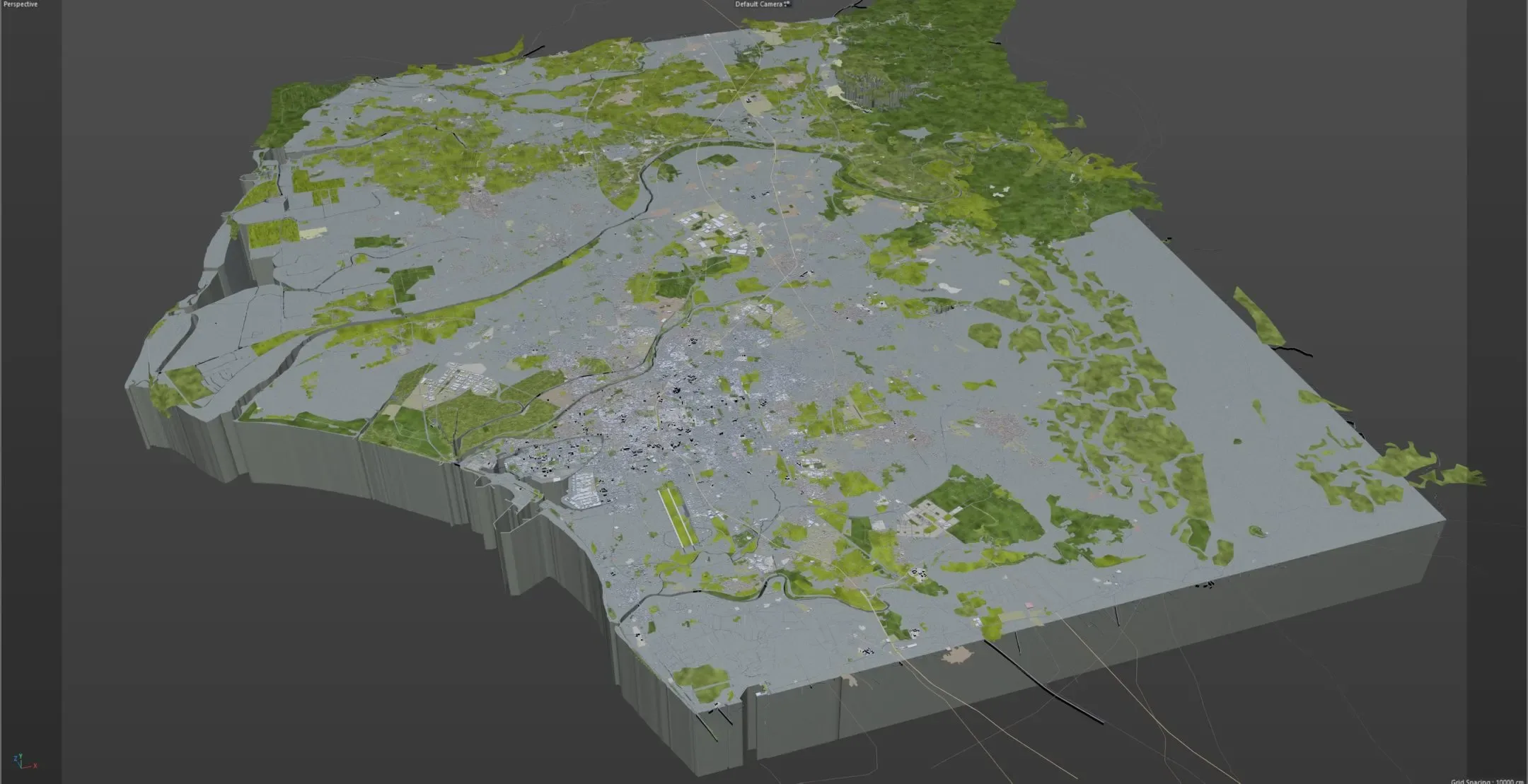 Tainan City Taiwan 3D Model 50km - FlippedNormals