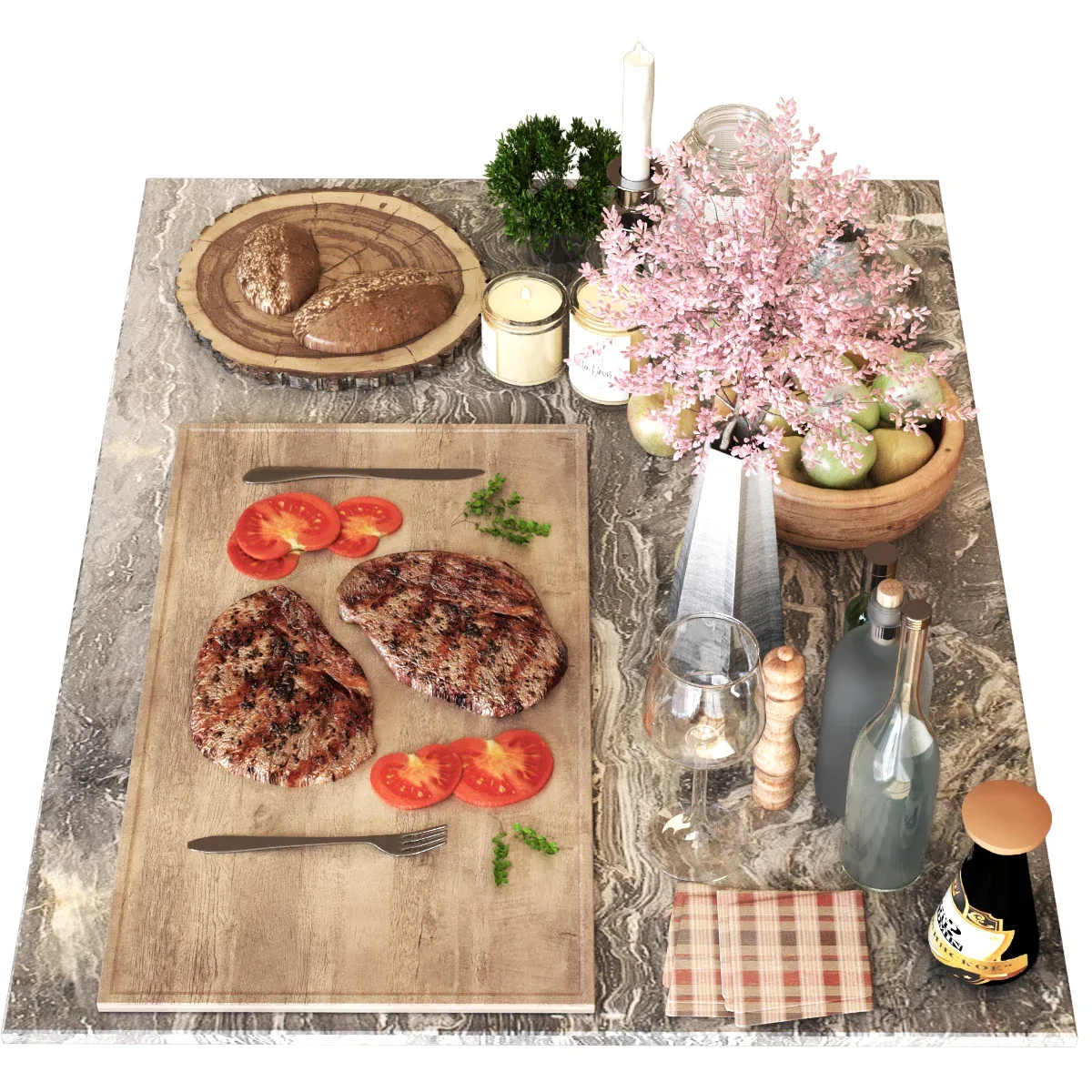 Dining Table Set 005 - FlippedNormals