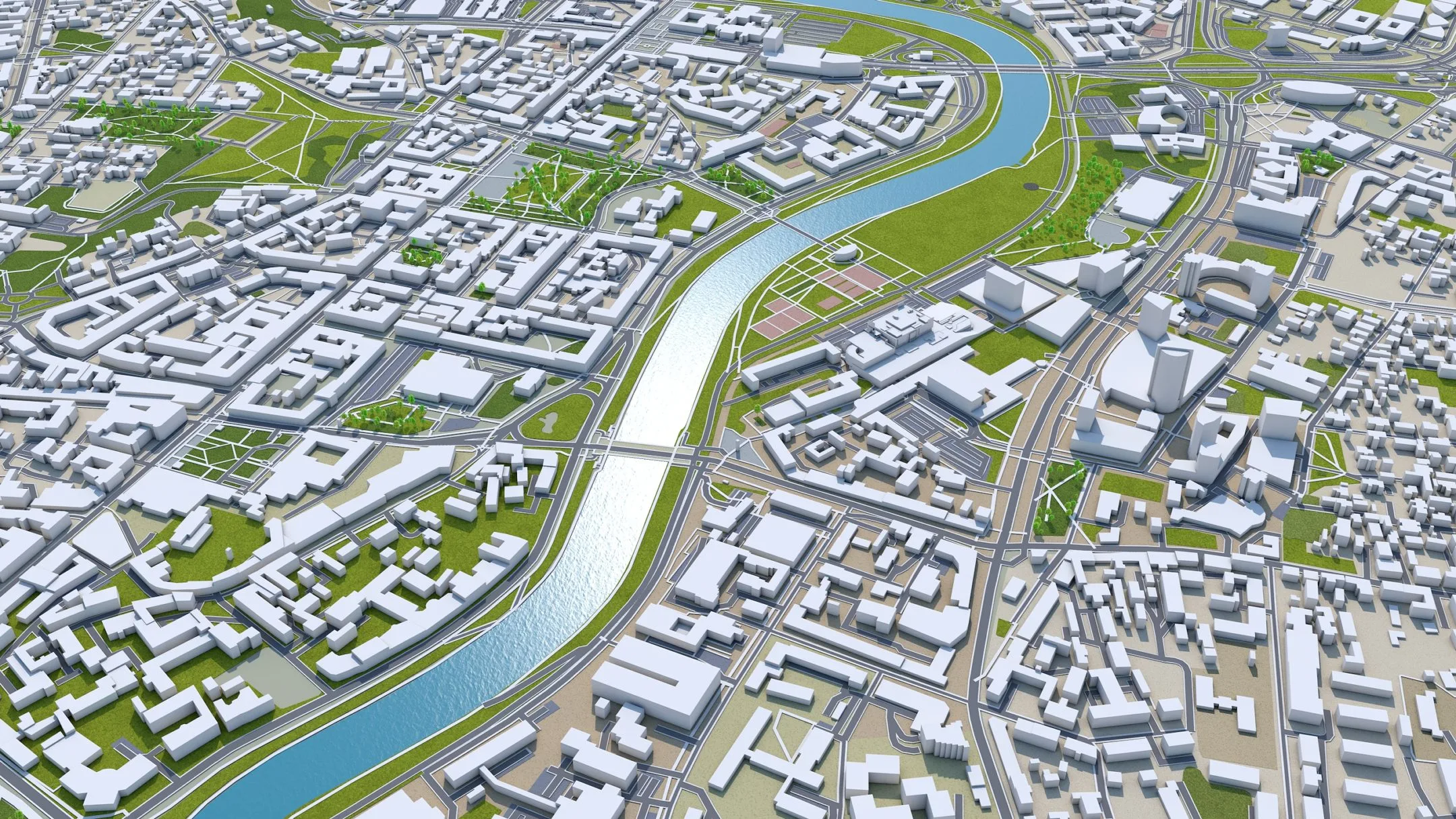 Vilnius City Lithuania 3D Model - FlippedNormals