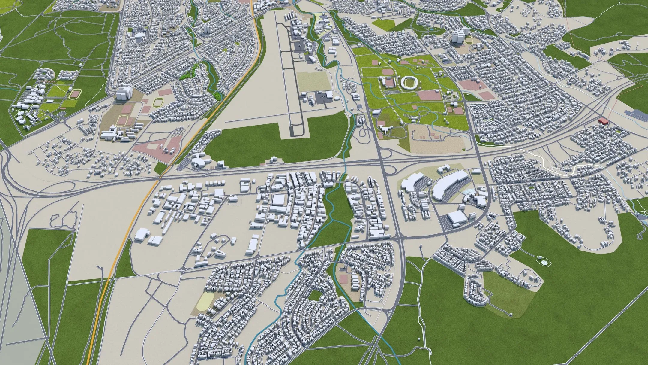 Windhoek City Namibia 3D Model - FlippedNormals