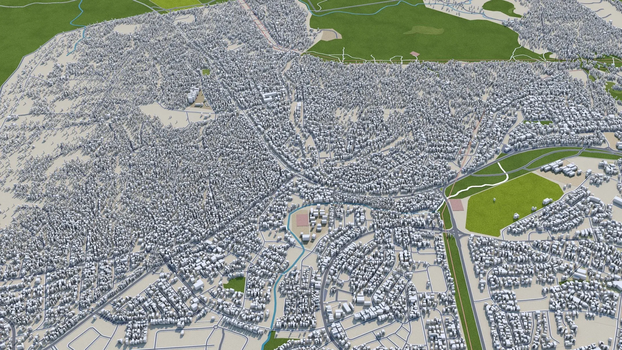 Windhoek City Namibia 3D Model - FlippedNormals