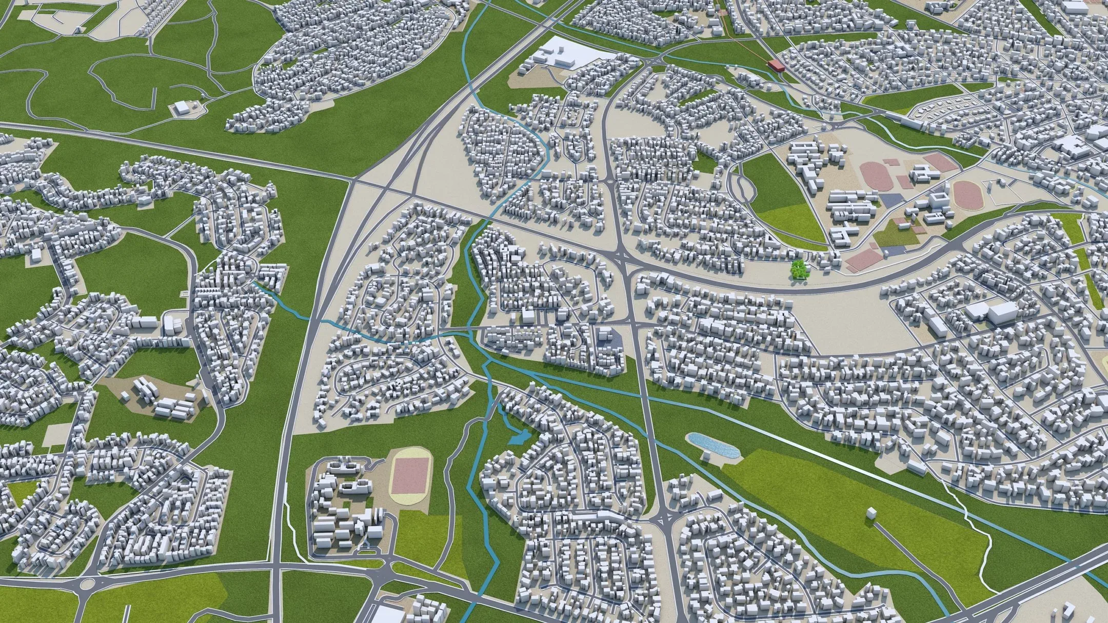 Windhoek City Namibia 3D Model - FlippedNormals