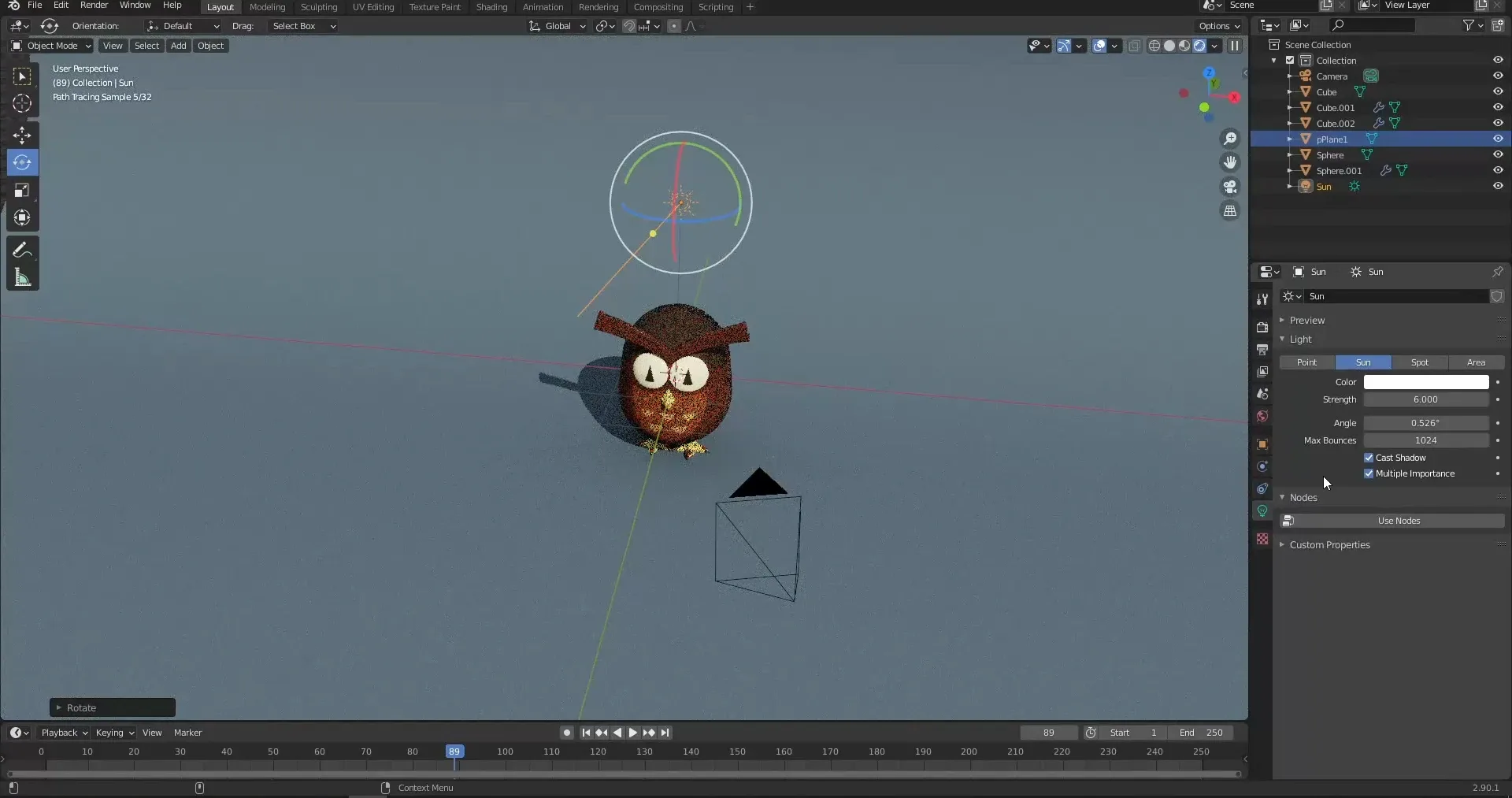 Blender 3D - Create a Cartoon Owl - FlippedNormals