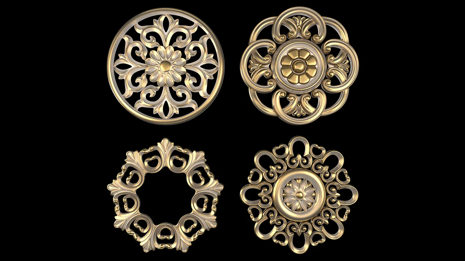 Decorative Wall Rosettes 08 - FlippedNormals