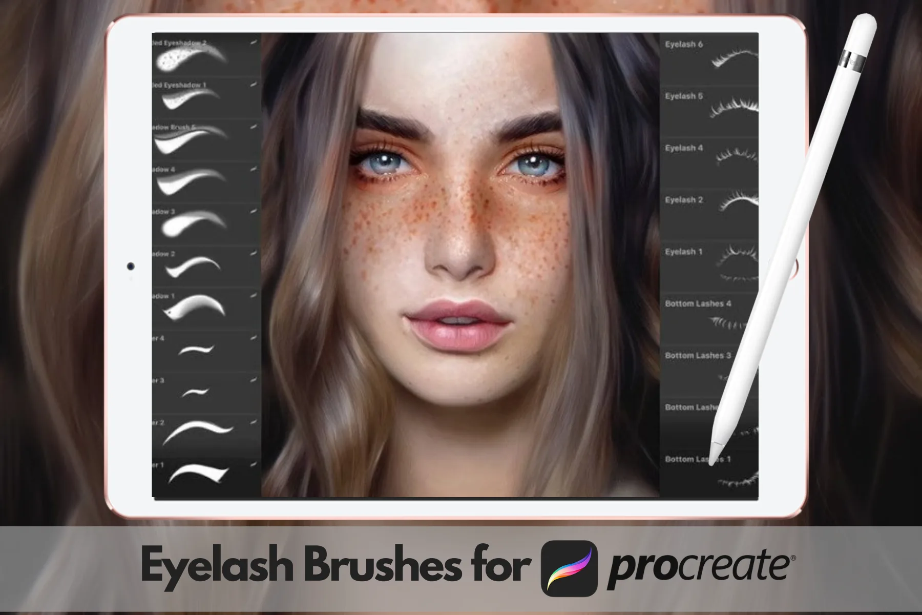 20 Eyelash Brushset for Procreate - FlippedNormals