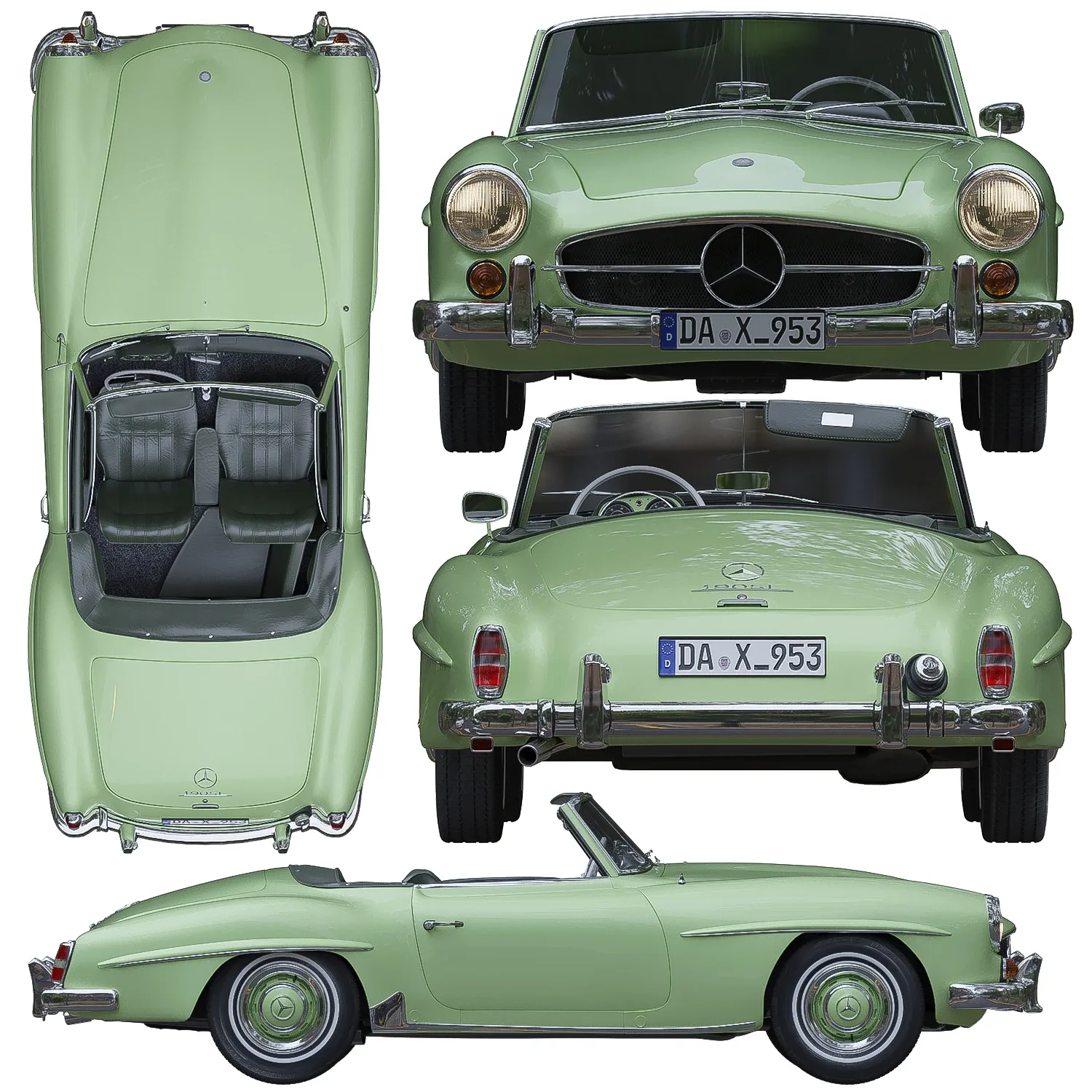 Mercedes Benz 190 SL - FlippedNormals